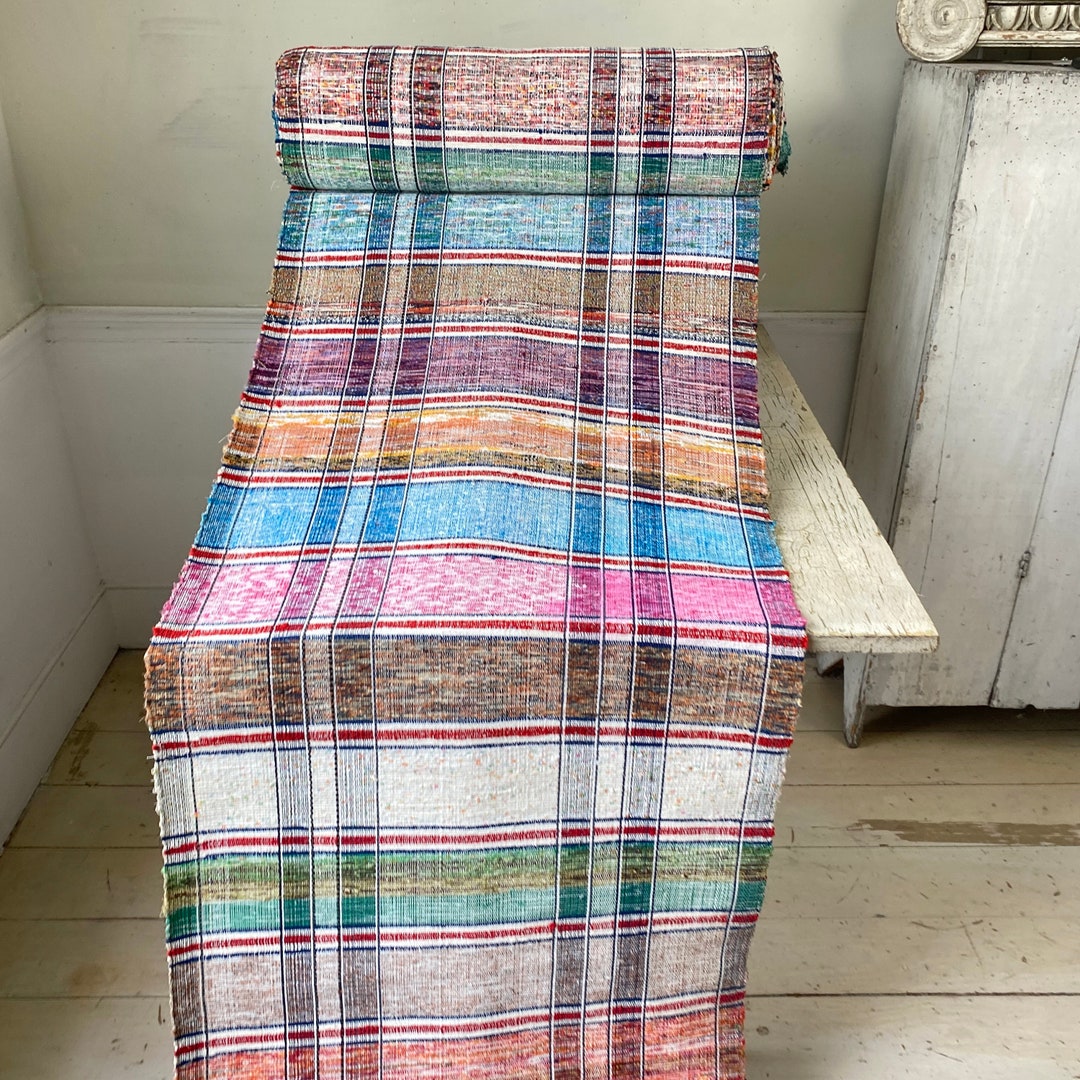 15.5 Yards Vintage Rag Rug Stair Hall Table Runner European Carpet Rug ...