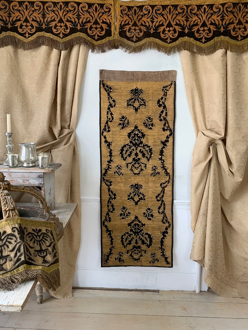 Antique Portuguese 18th Century Brocade Applique Metallic - Etsy
