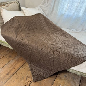 1830 MUSEUM Worthy ( 1 of 2) RARE MASCULINE 49x55 Silk Quilt Striped ...