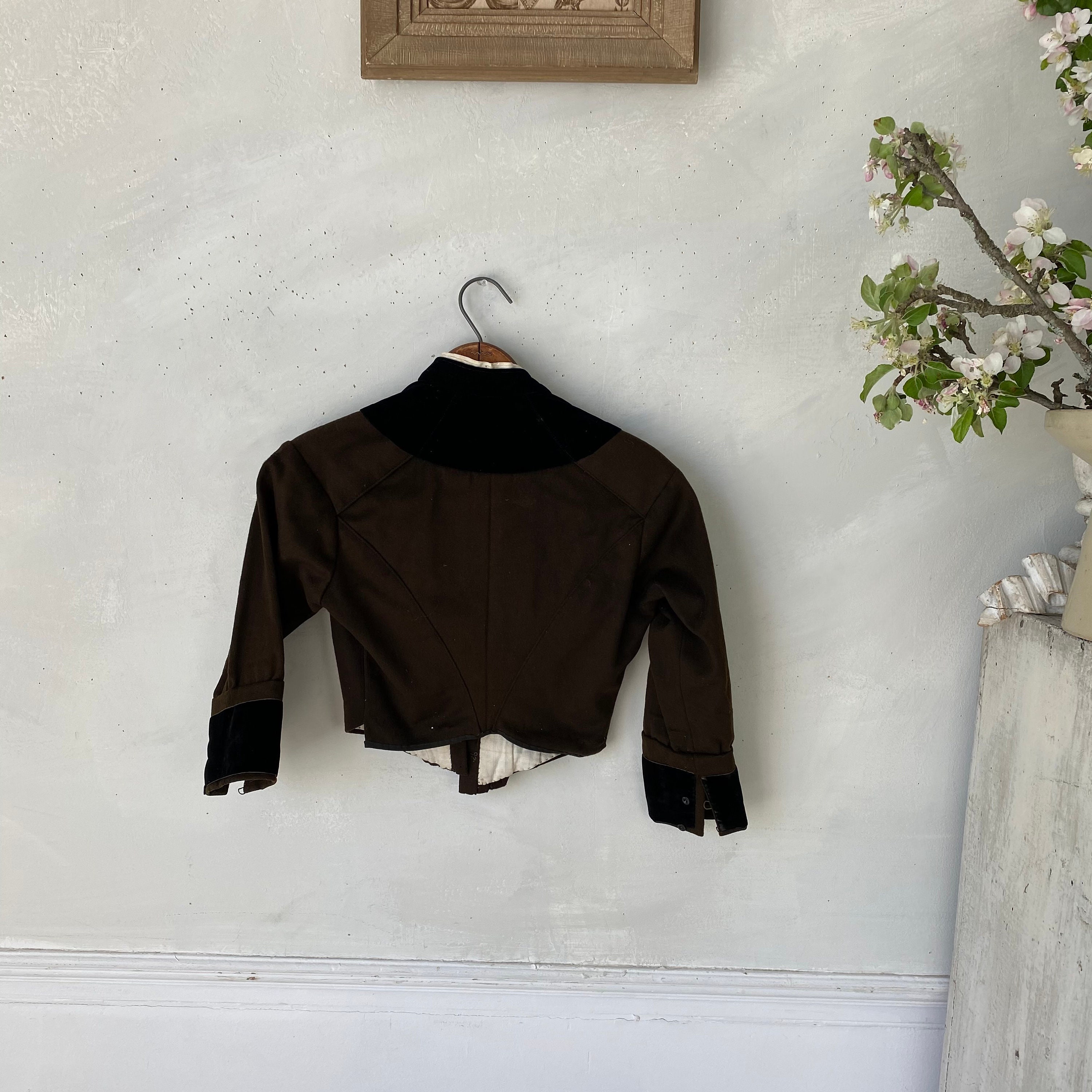 Fabulous Lined Bodice Wool Bodice 1890 Brown Woven Bodice French ...
