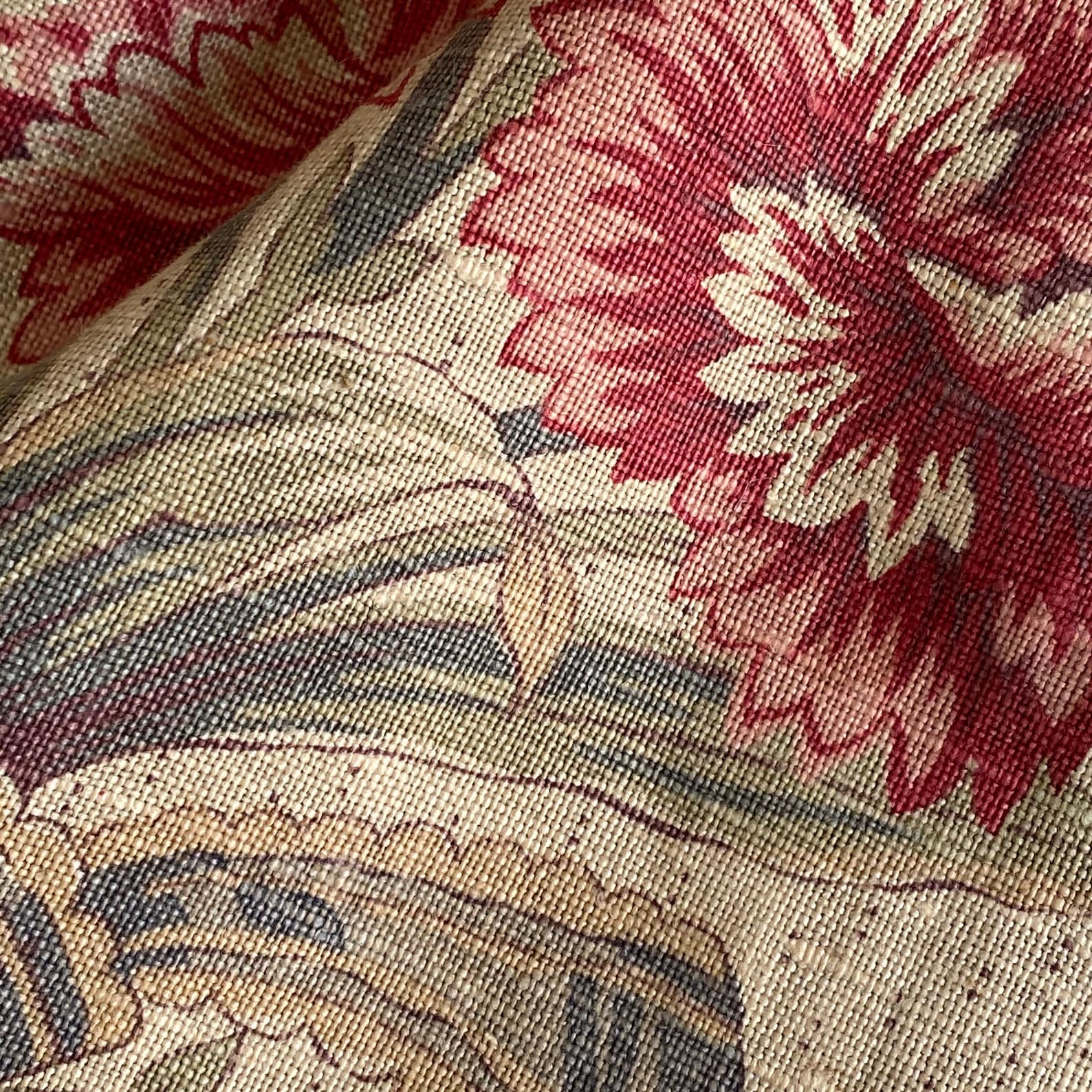 Faded Floral Fabric French Cotton Pink Carnation Material - Etsy