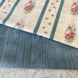 French Fabric Floral Toile and Sheet Project Bundle for Sewing Projects ...