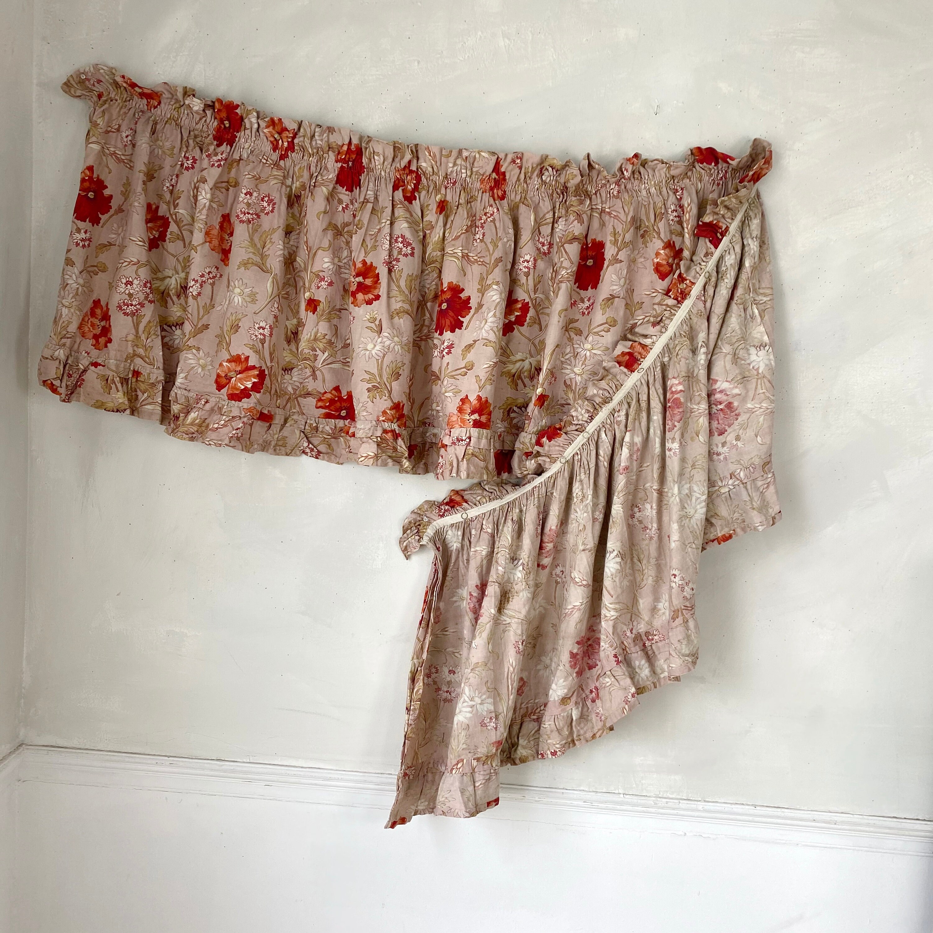 C 1900 Antique Valance Twill Weave French Fabric Old Material | Etsy