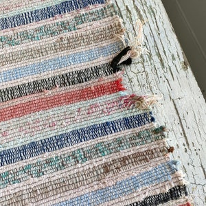 European Rag Rug Hand Woven Vintage Plaid Striped Runner Carpet ...