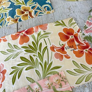 7 12x7 Sample Calla Lily Swatches Antique Patchwork French Fabric ...