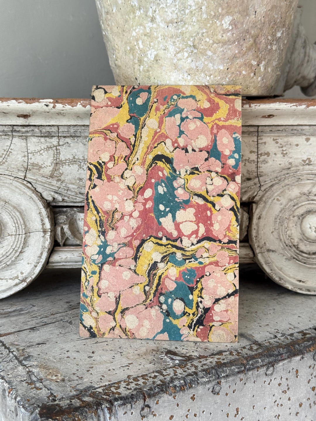 8 X 4.75 Antique French Marbled Paper ~ Hand-marbled Unique Art Paper ...