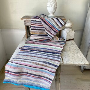 1.75 Yards Vintage Rag Rug Stair Hall Table Runner European Carpet Rug ...