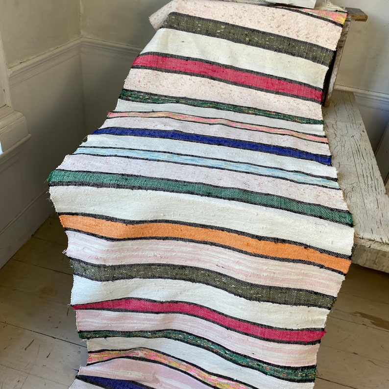 WIDE Vintage Rag Rug Farmhouse Rug Hand Woven Carpet Textile - Etsy