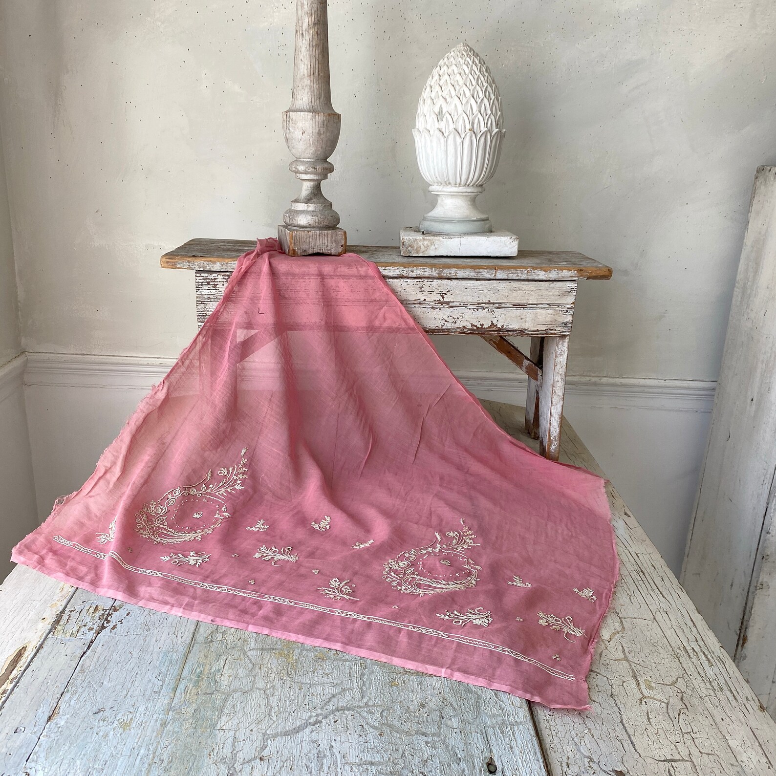 Sheer Antique Embroidery Sampler Sample Hand Worked | Etsy