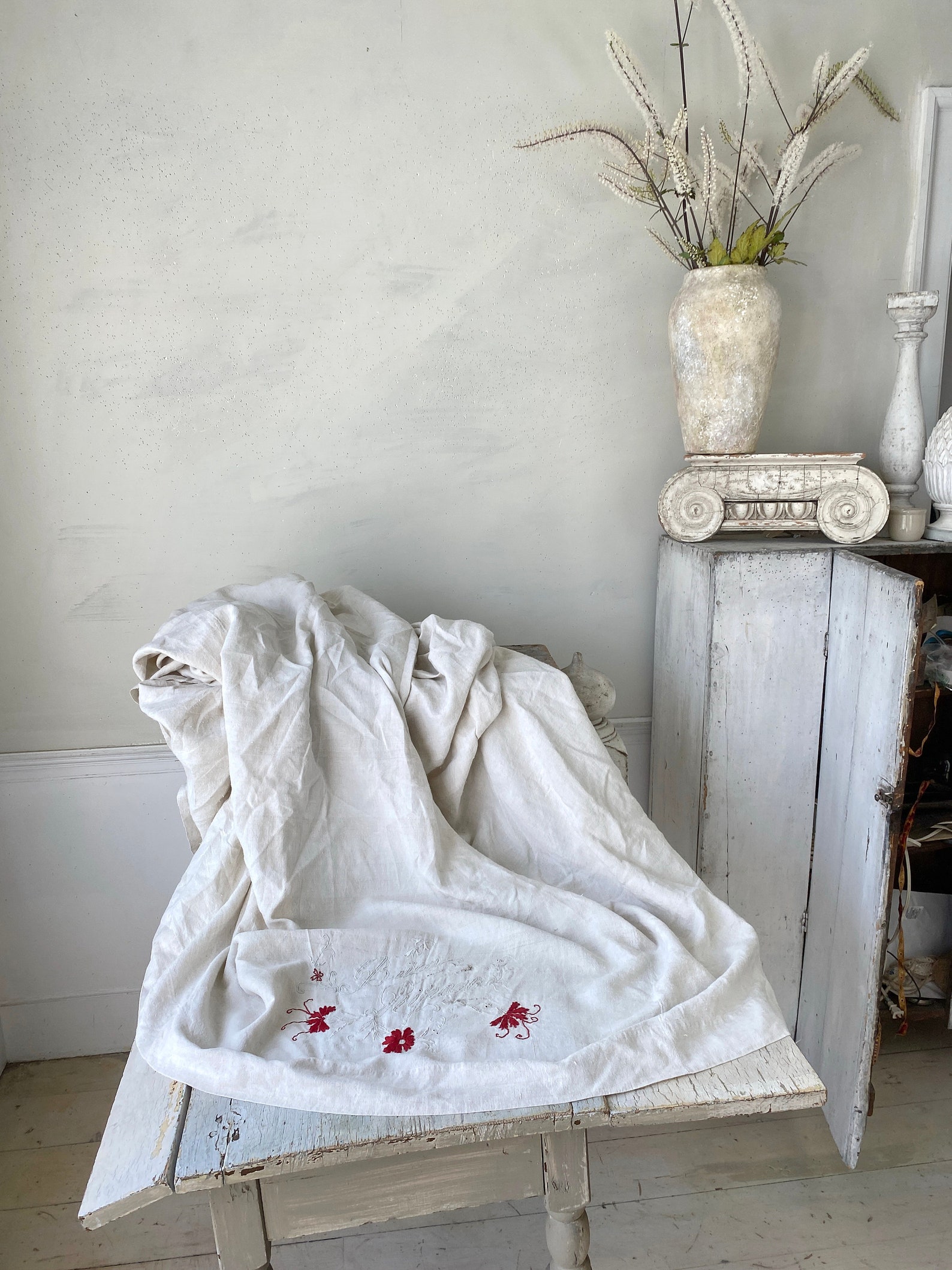 BEST Buon Repose Antique Italian Linen Sheet Country Cottage European ...