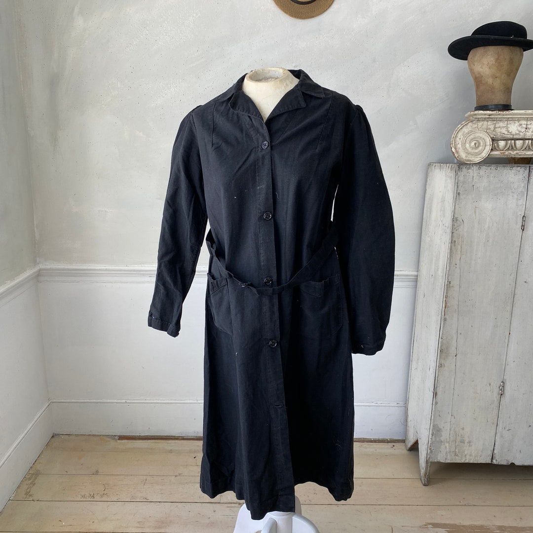 Vintage French Woman's Duster Jacket 1950s Wool Cotton Jacket House ...