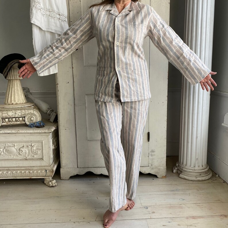 Vintage Pajamas French Pj's Flannel Soft Woman's Small to Medium ...