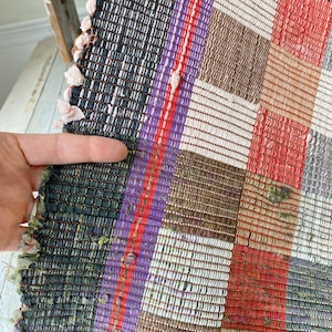 PER 1 YARD Vintage Rag Rug Stair Hall Table Runner European Carpet Rug ...