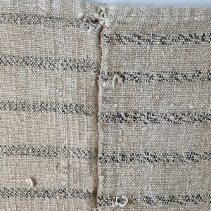 Farmhouse Rustic Textile Antique Hand Woven Linen French Country ...