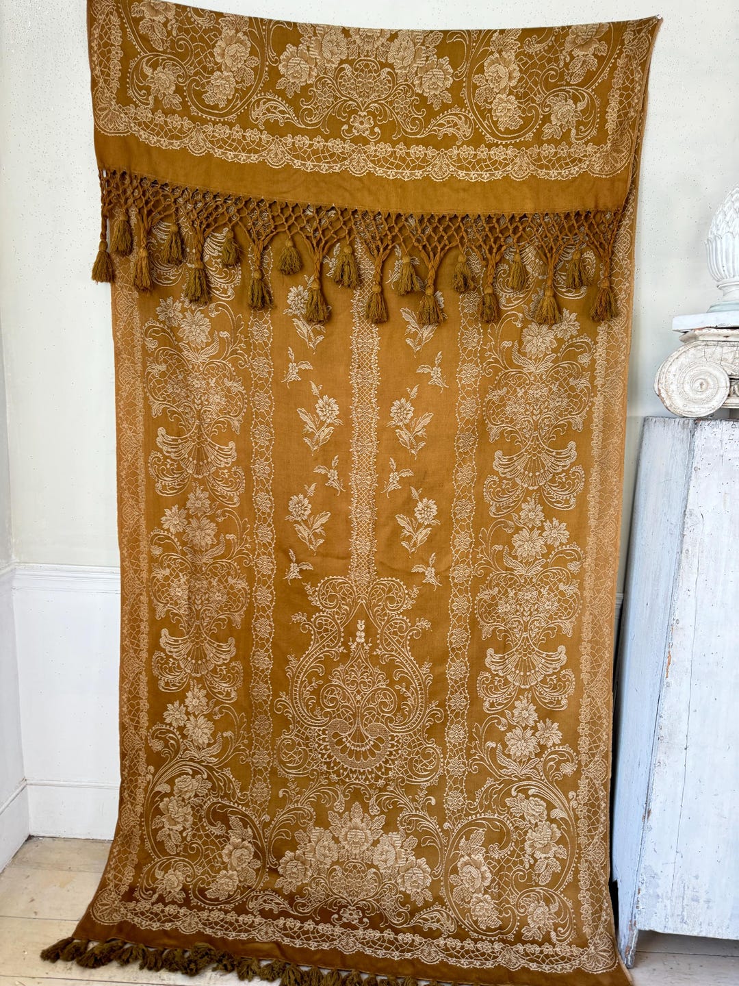 106x50 Dramatic 1920's Curtain Drape Heavy Jacquard Weave Fabric ...