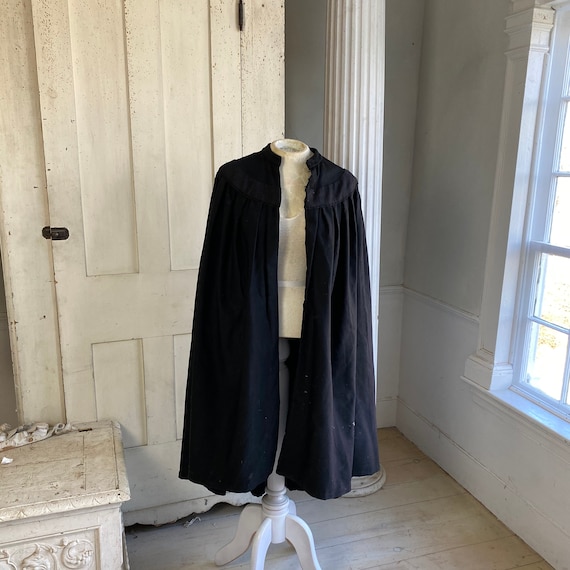 Judge's Gown Antique Cape Cloak Black Velvet Wool - Etsy