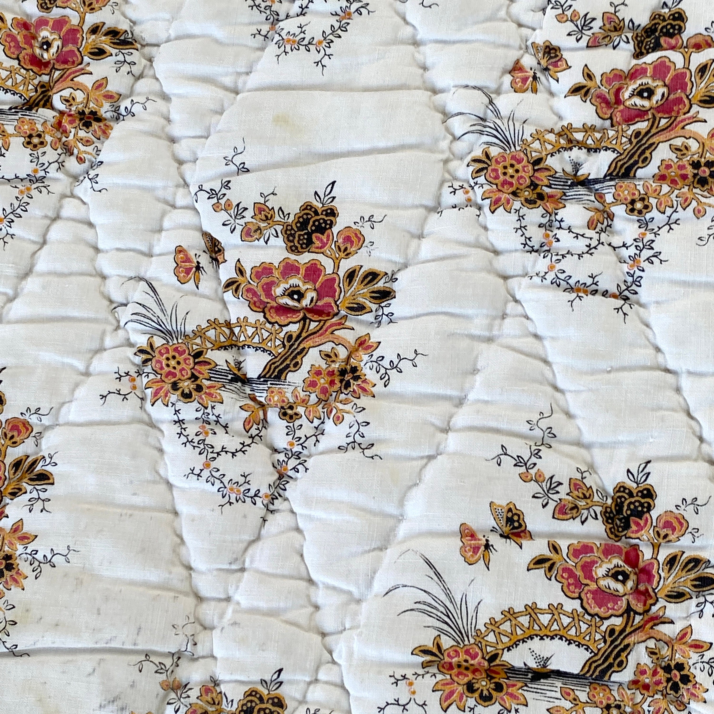 Quilted Fabric Antique French Pique Fragment C1870 White - Etsy