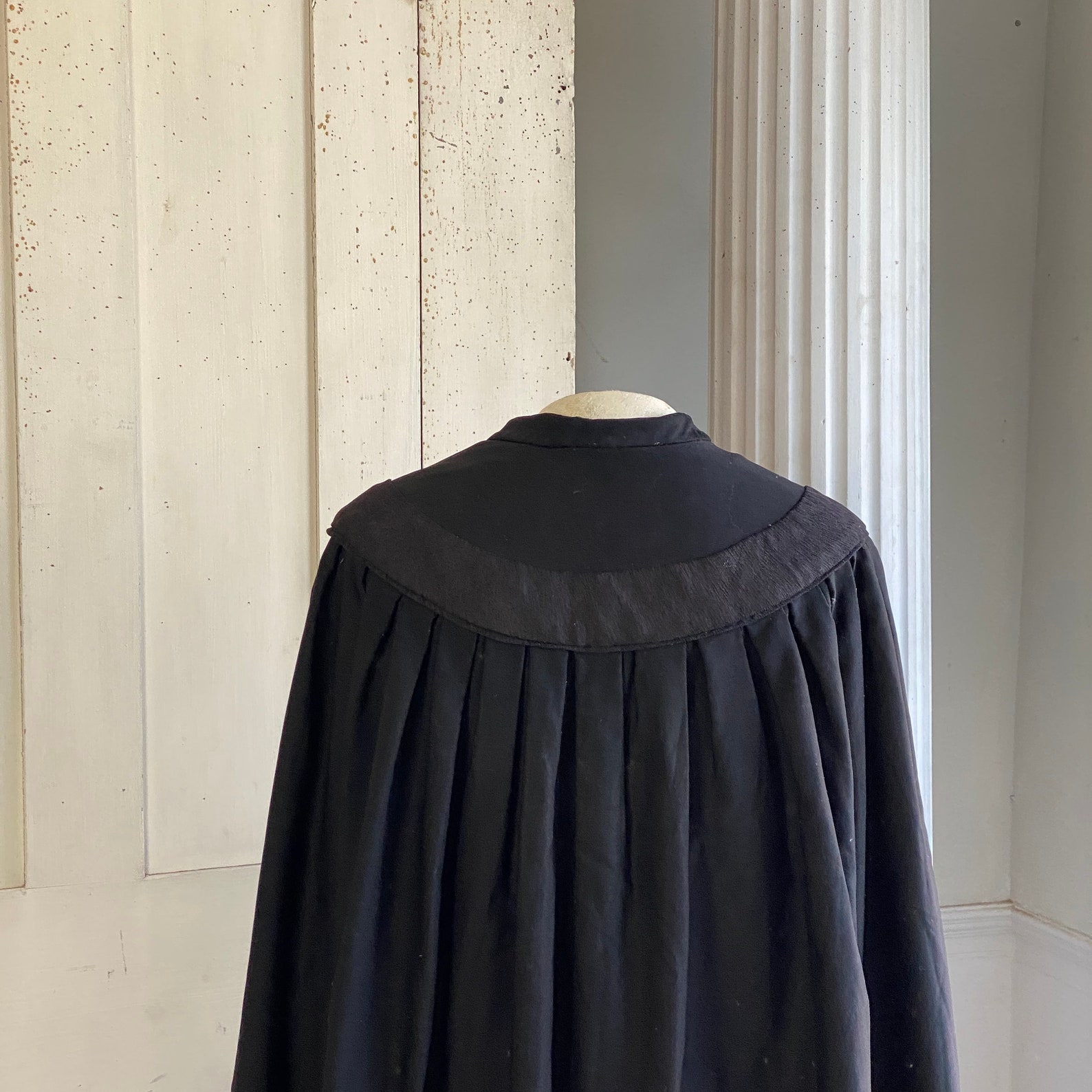 Judge's Gown Antique Cape Cloak Black Velvet Wool - Etsy
