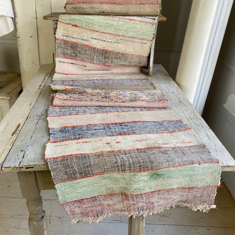 Vintage Rag Rug Vintage Stair Runner European Hand Woven Colorful ...