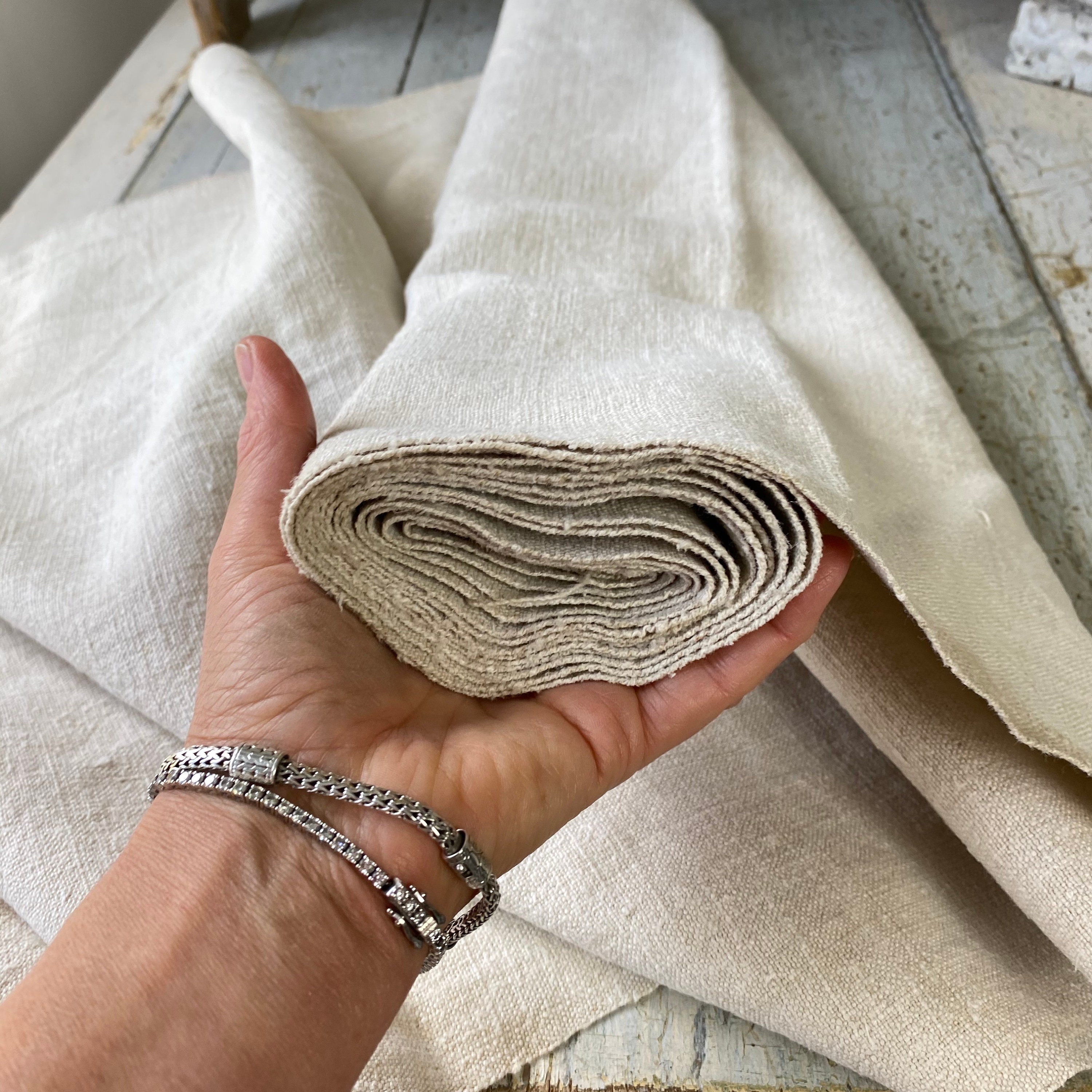 Nubby Fabric Material Antique Linen Clothing Weight for - Etsy Canada