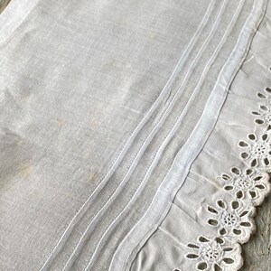 84x8 Antique Lace White Starched Skirt Edging Edge Fabric ...