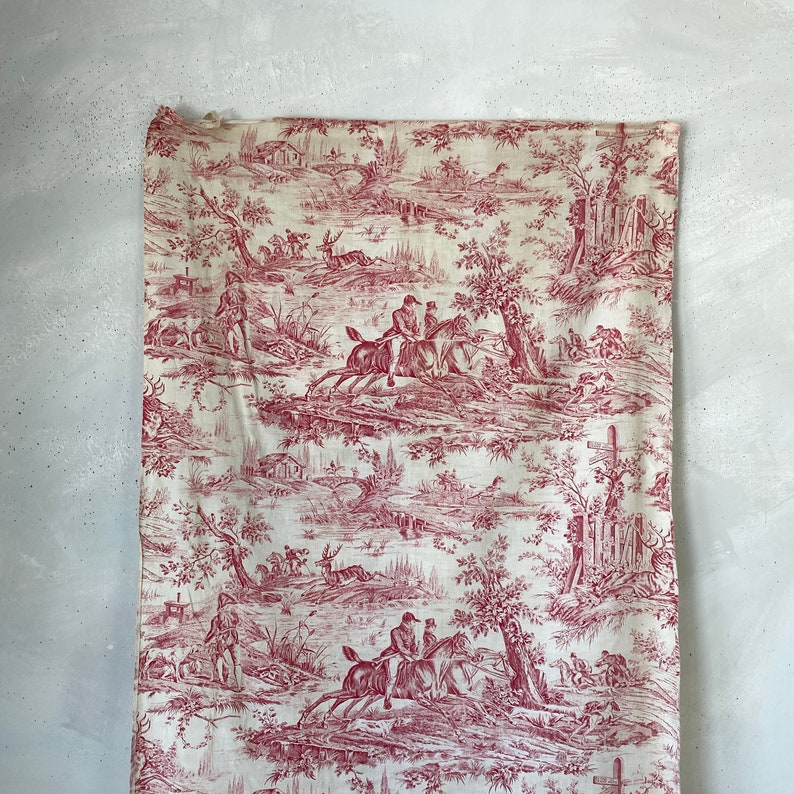Toile De Jouy Chasse En Foret De Bretonne Hunting in the - Etsy