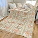 GORGEOUS Faded Floral Fabric Quilt Backed in Patchwork LARGE Queen Size ...