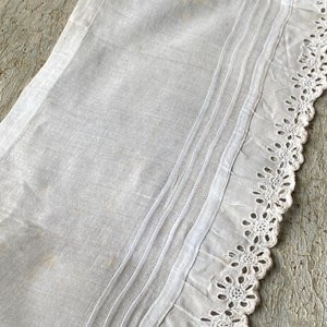 84x8 Antique Lace White Starched Skirt Edging Edge Fabric ...