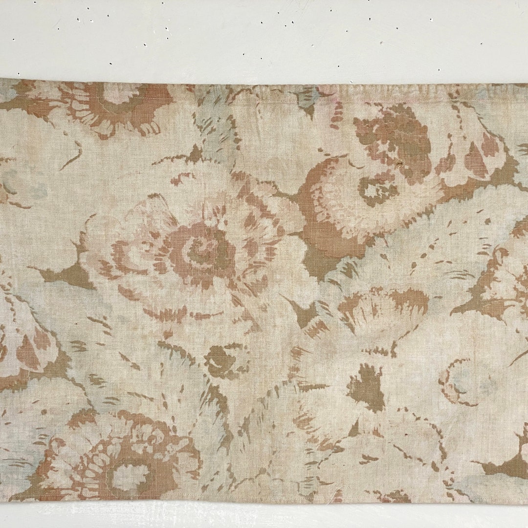 Romantic Material Vintage Faded Floral Fabric Natural Tones - Etsy