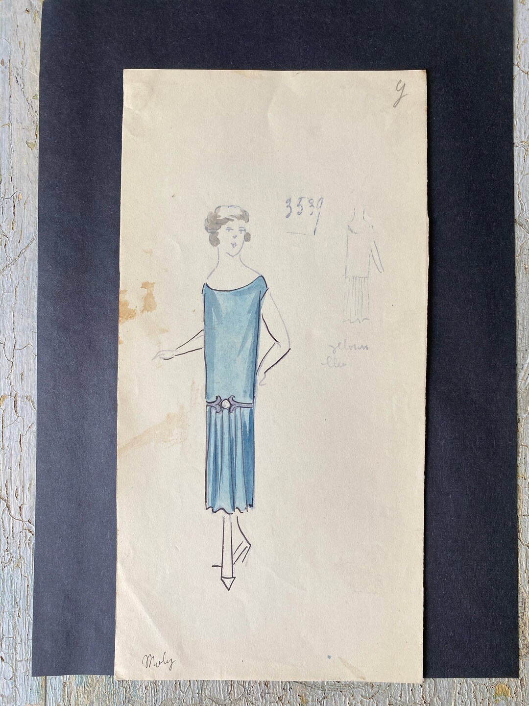 1 EDWARD MOLYNEUX Antique French Paris Fashion House of Illustration ...