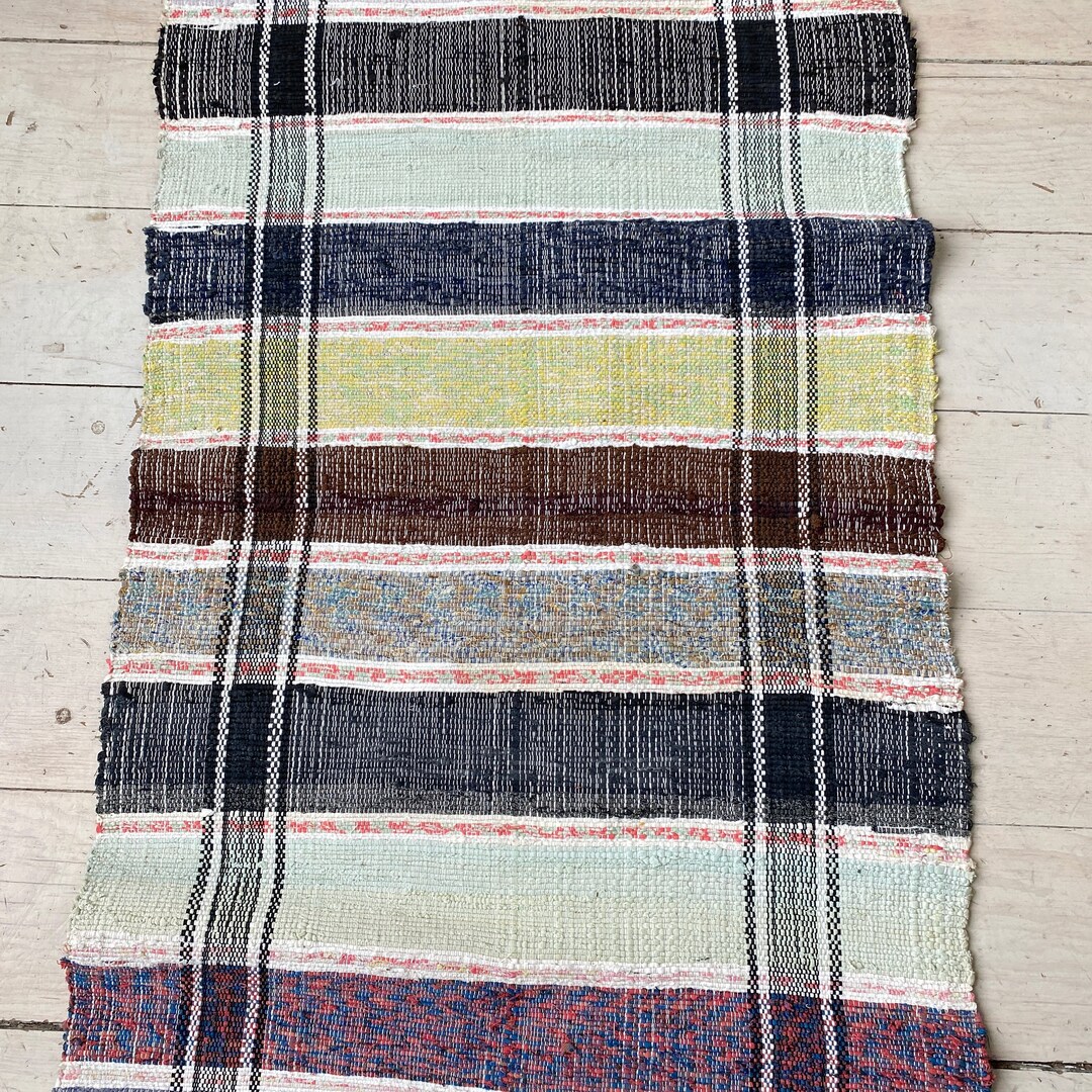 14.8 Yards Vintage Rag Rug Stair Hall Table Runner European Carpet Rug ...