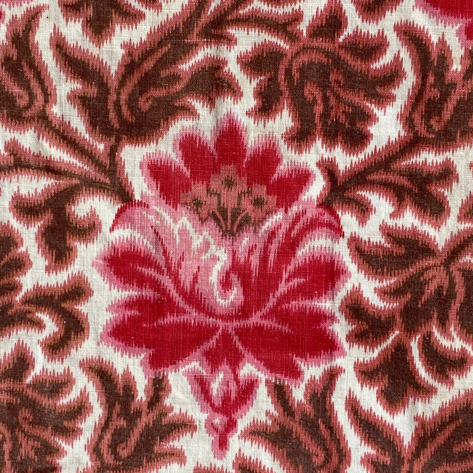 Simulated Warp Fabric Antique French Material Pink Browns - Etsy