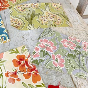 7 12x7 Sample Calla Lily Swatches Antique Patchwork French Fabric ...