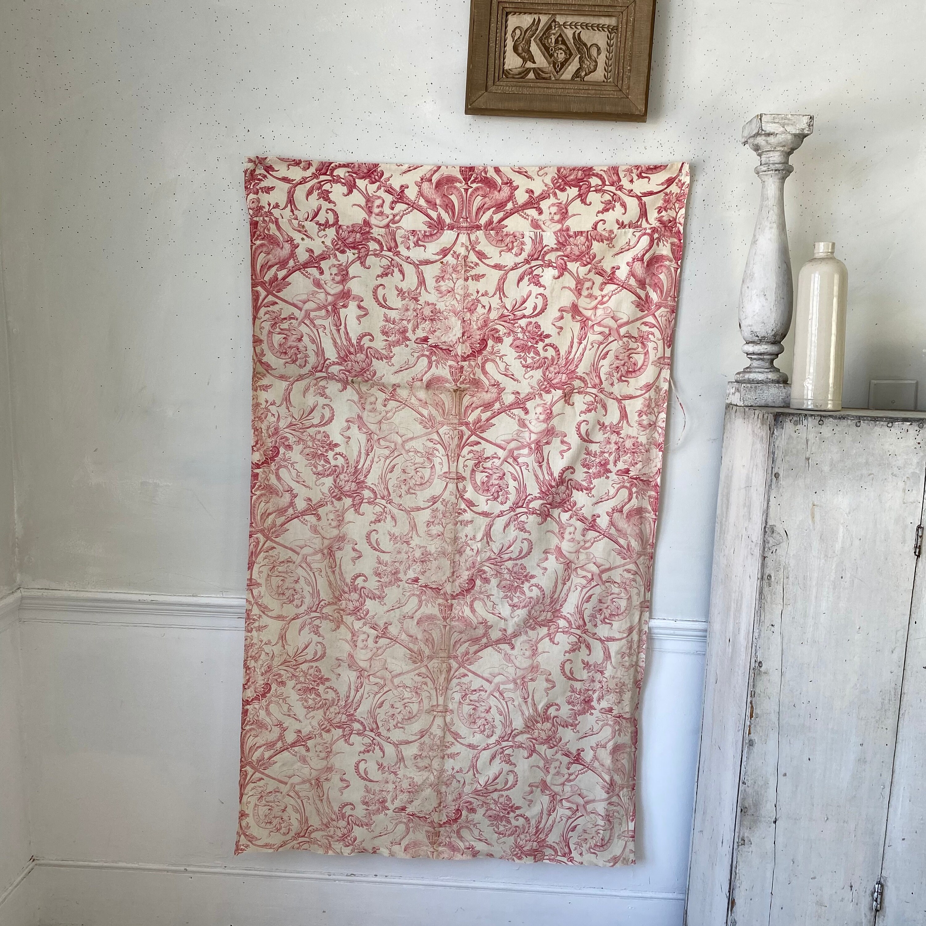 Grotesque Fabric Material Antique French Brown Design 1880 | Etsy