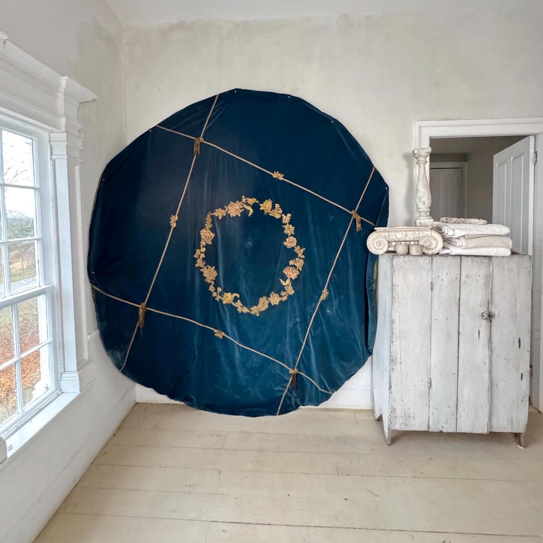 100in Circular ROUND Tablecloth C1900 French Blue Velvet Tablecover ...