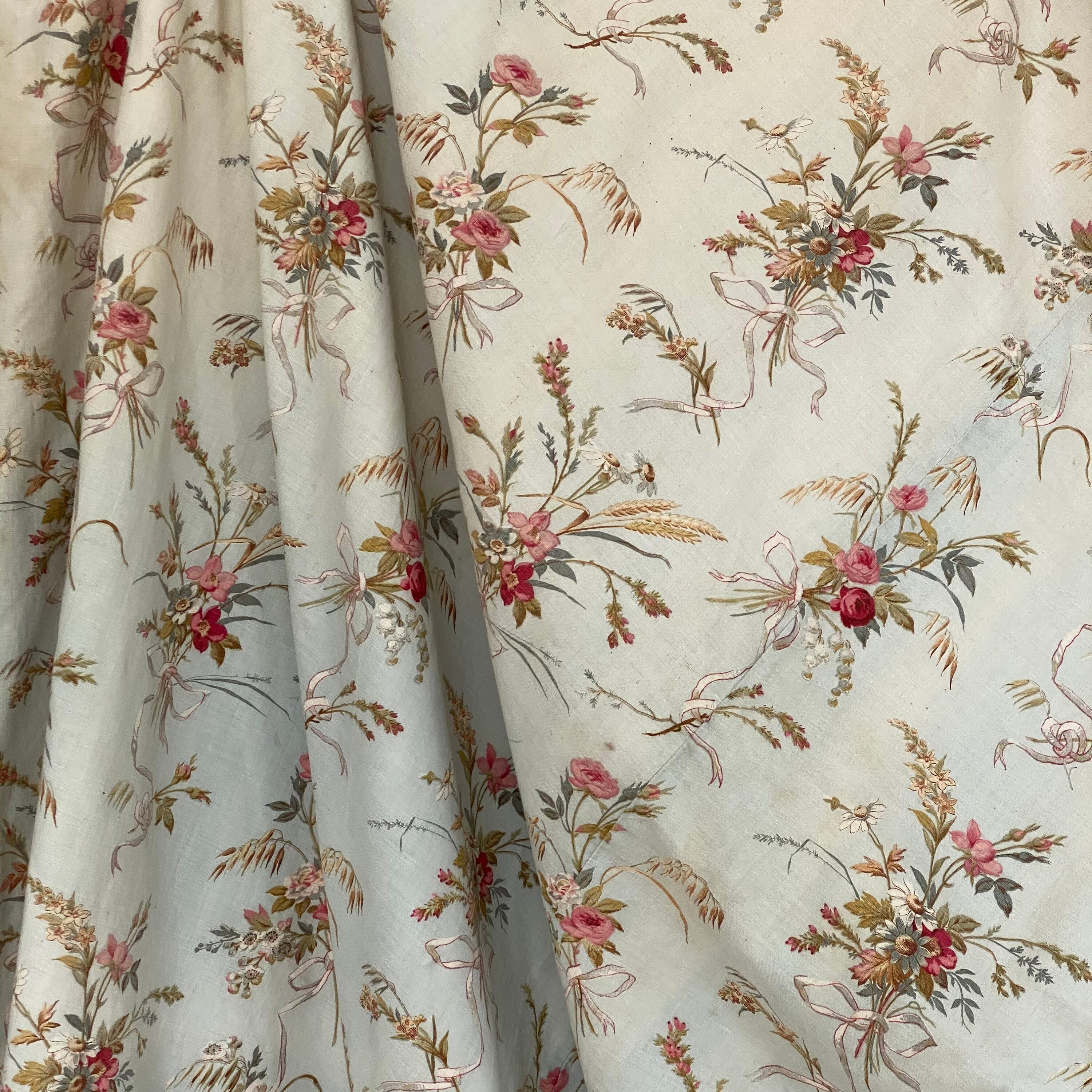 STUNNING Pale Blue Antique French Curtain Drape Bed Hanging | Etsy