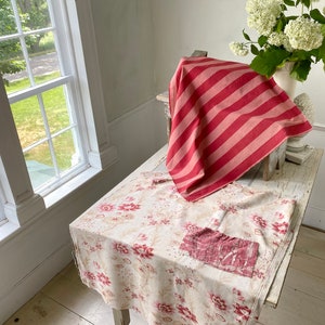 French Fabric Project Bundle Pack Antique 1780s Red Toile 1900 Ticking ...
