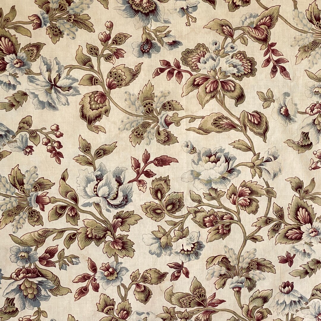 Vintage French Faded Aged Fabric Material Old Blue Timeworn Textile ...