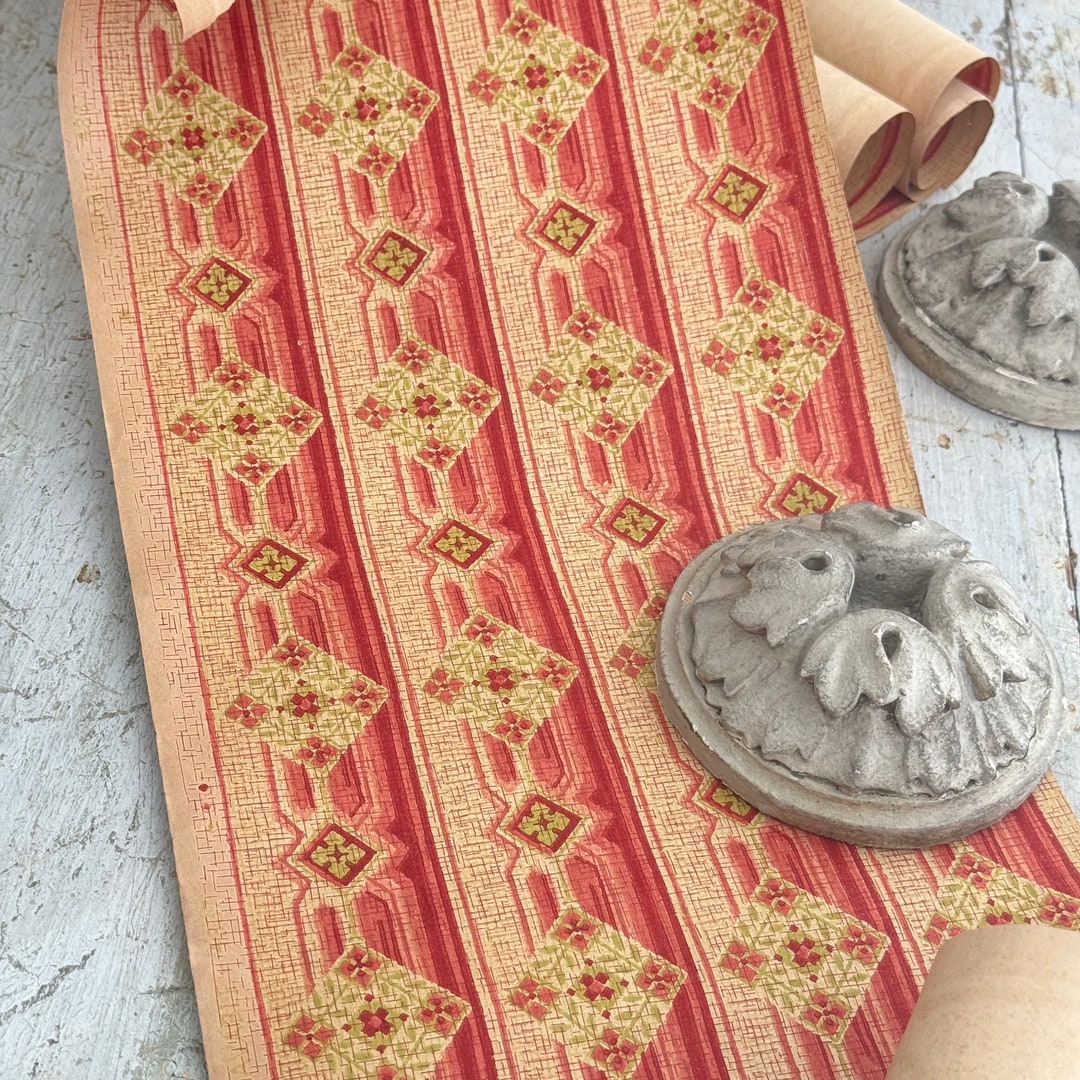 Buy 3 Yards Total 2 Pieces of French Wallpaper Border Paper Printed ...