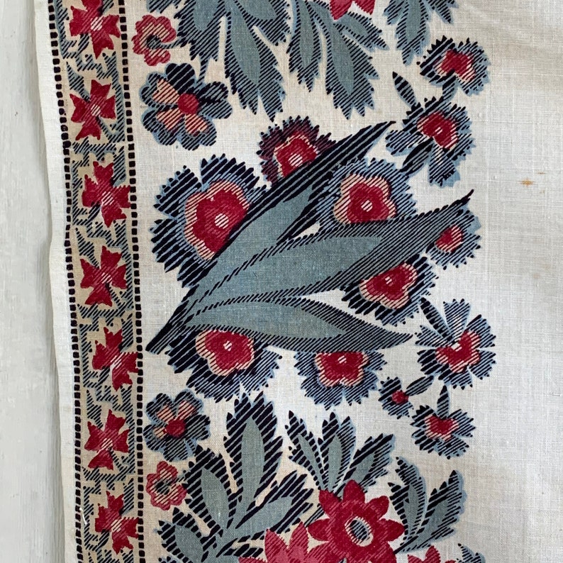 44 X 27 Antique French Fichu Fragment Scarf Resist and Hand - Etsy