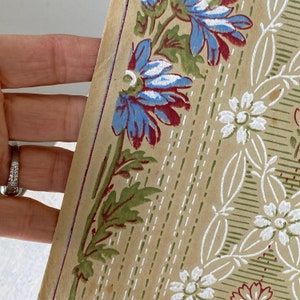 C 1930's 4.2 Yards Antique French Wallpaper Bolt Vintage Brown Gryphon ...