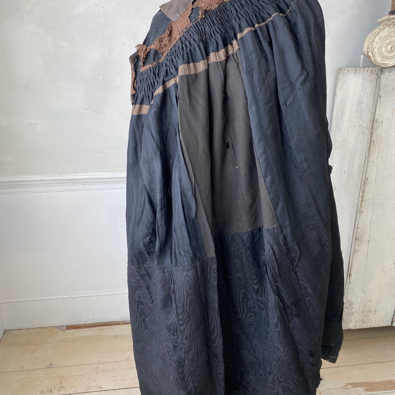 Antique Judge's Cloak Cape French Black Wool Victorian Coat Long ...