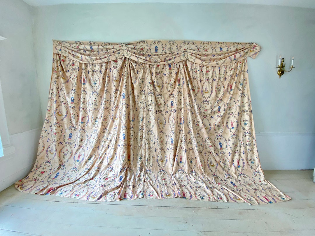 English Chintz Curtains Vivid Chinoiserie Curtain Colorful Flesh Tone ...