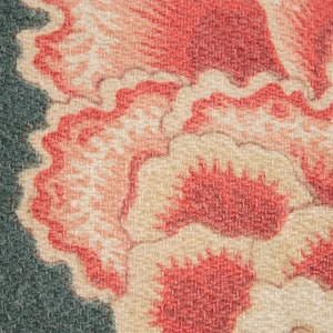 French Fabric Floral Cretonne Weave Printed Cotton Antique Textile ...