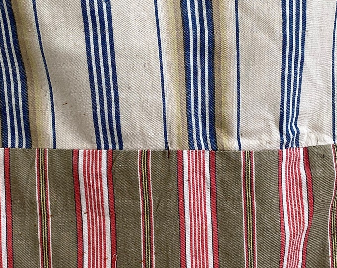 Antique DAMAGED Ticking Textile Fabric Gorgeous C1820 - Etsy
