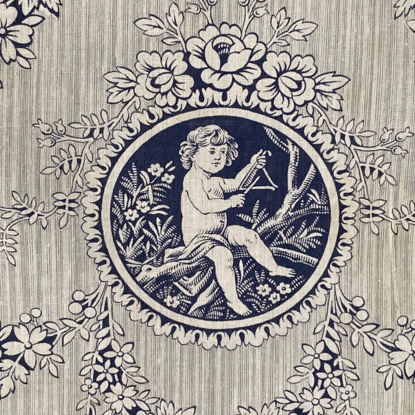Cherub Angel Musical Instrument Vintage Antique French Toile - Etsy