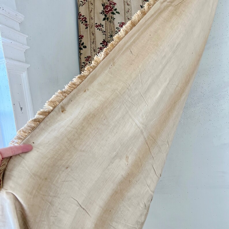 STUNNING 1930's 1930 French Chateau Curtains Printed Linen Floral ...