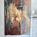 French Vintage Modern Art Tryptic Tapestry Wall Hanging Mural Handwoven ...