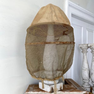Antique Bee Keepers Hat Mask Mosquito Net Textile - Etsy
