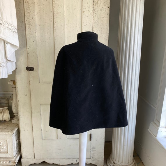 Incredible! Antique Collared Cape French Black Wool S… - Gem